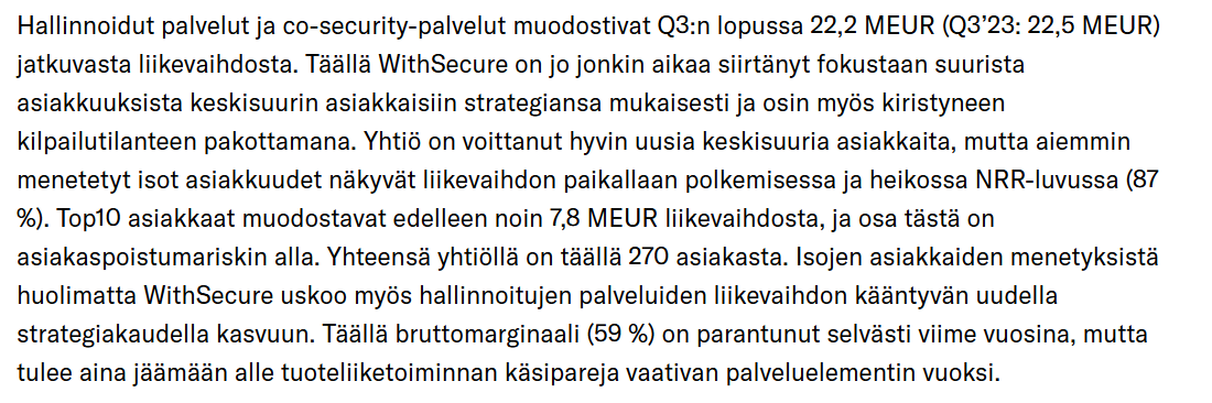 WithSecure sijoituskohteena - Sivu 61 - Osakkeet - Inderes forum