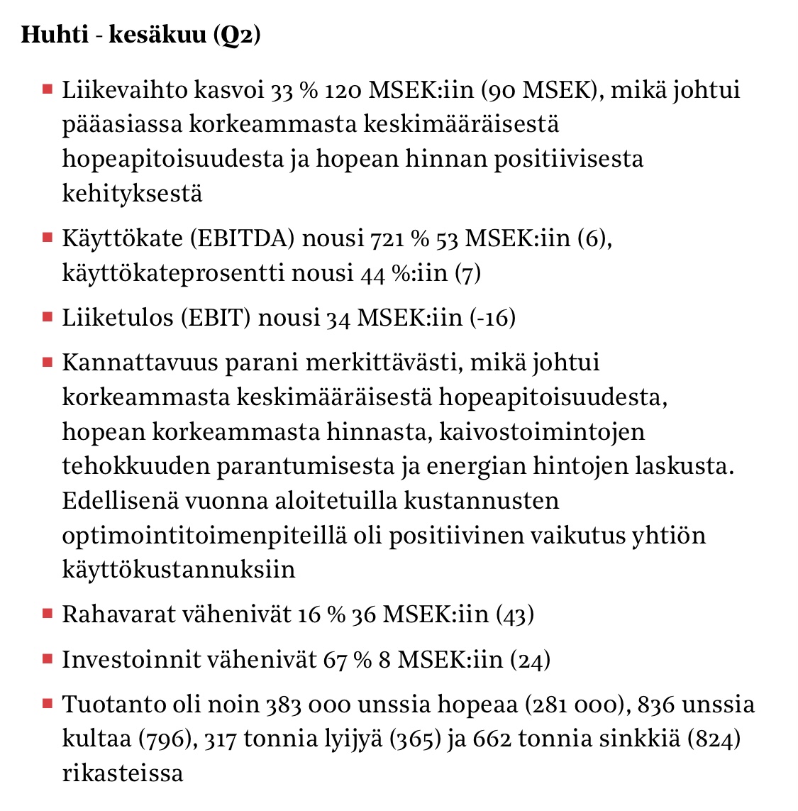 Sotkamo Silver Sijoituskohteena 328 K ytt j lt Anon72509410